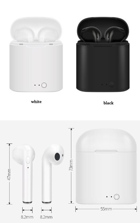 i7S Mini Bluetooth Wireless Earphones with Charging Box - Travelular