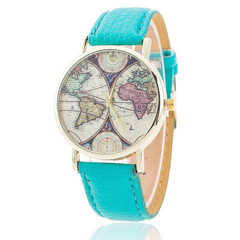 Women's World Map Decorated Watch - Travelular