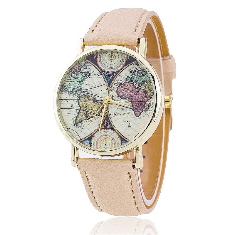 Women's World Map Decorated Watch - Travelular